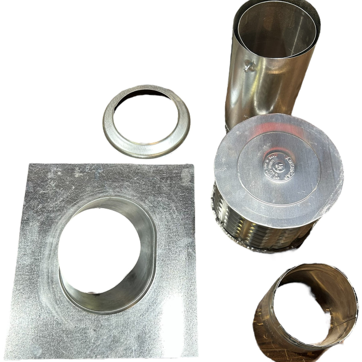 Ameri-Vent, Gas Vent Pipe Kit, 6 in Duct, 1 ft Lg, Steel, Category I ...