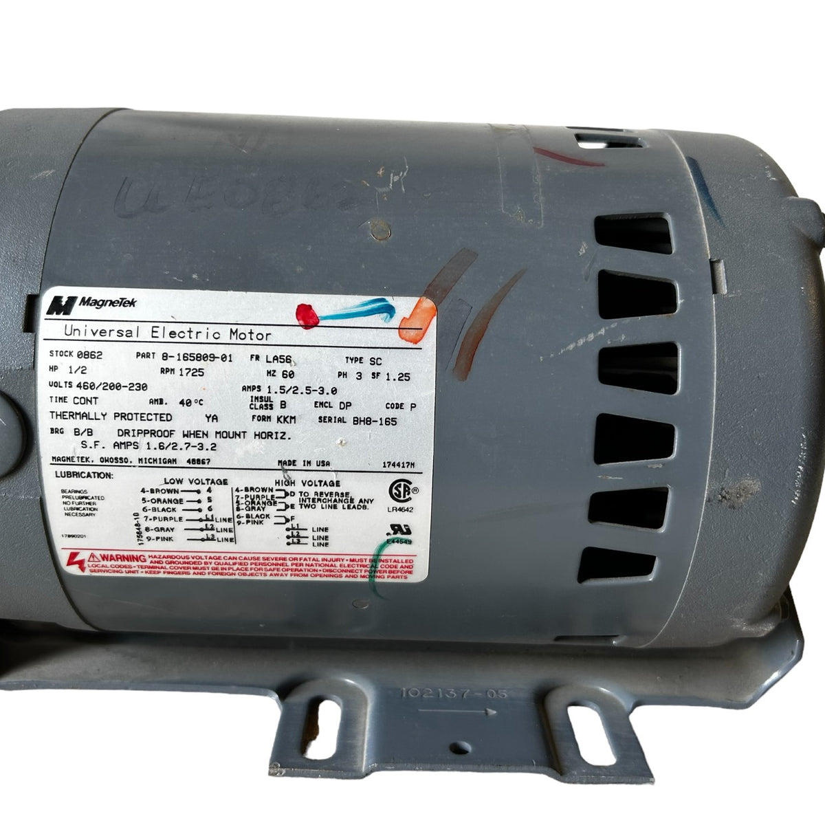 MagneTek, 8-165809-01, 1/2HP, MOTOR - NEW NO BOX – Freeman Liquidators