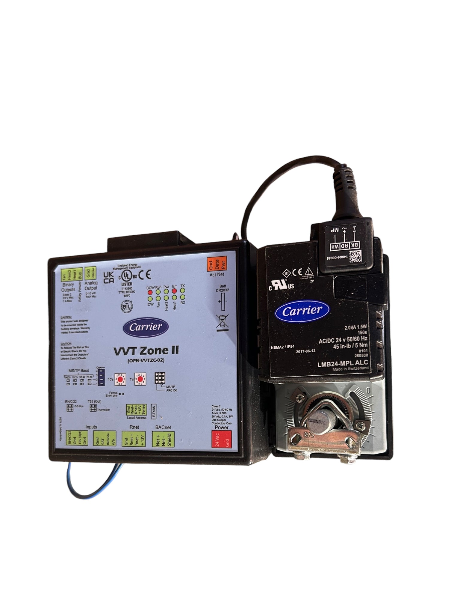 Carrier, OPNDR16ZC, 16", Round Zone Damper, w/ i-Vu VVT Zone II ...