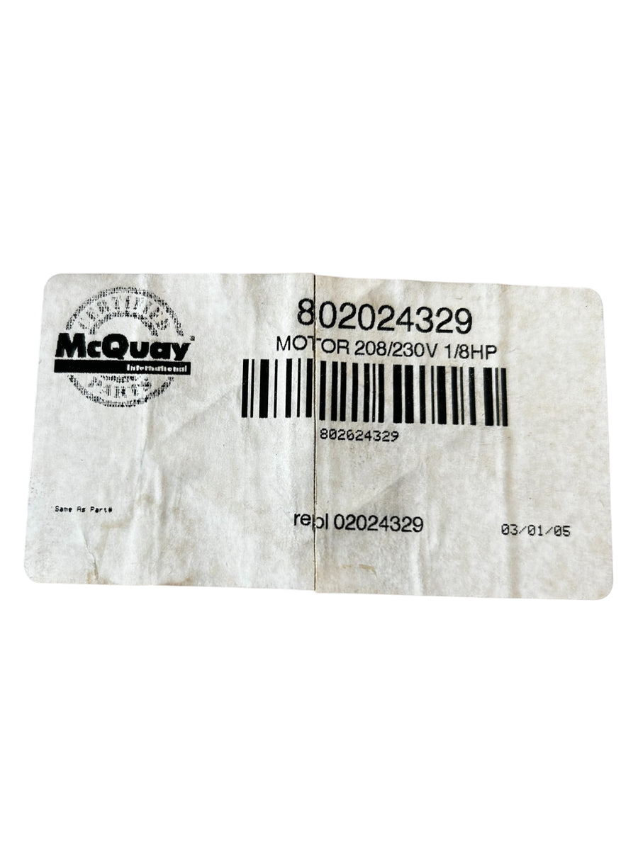 FASCO, E0705, MCQUAY, 802024329, 1/8HP, Motor - NEW IN BOX ...