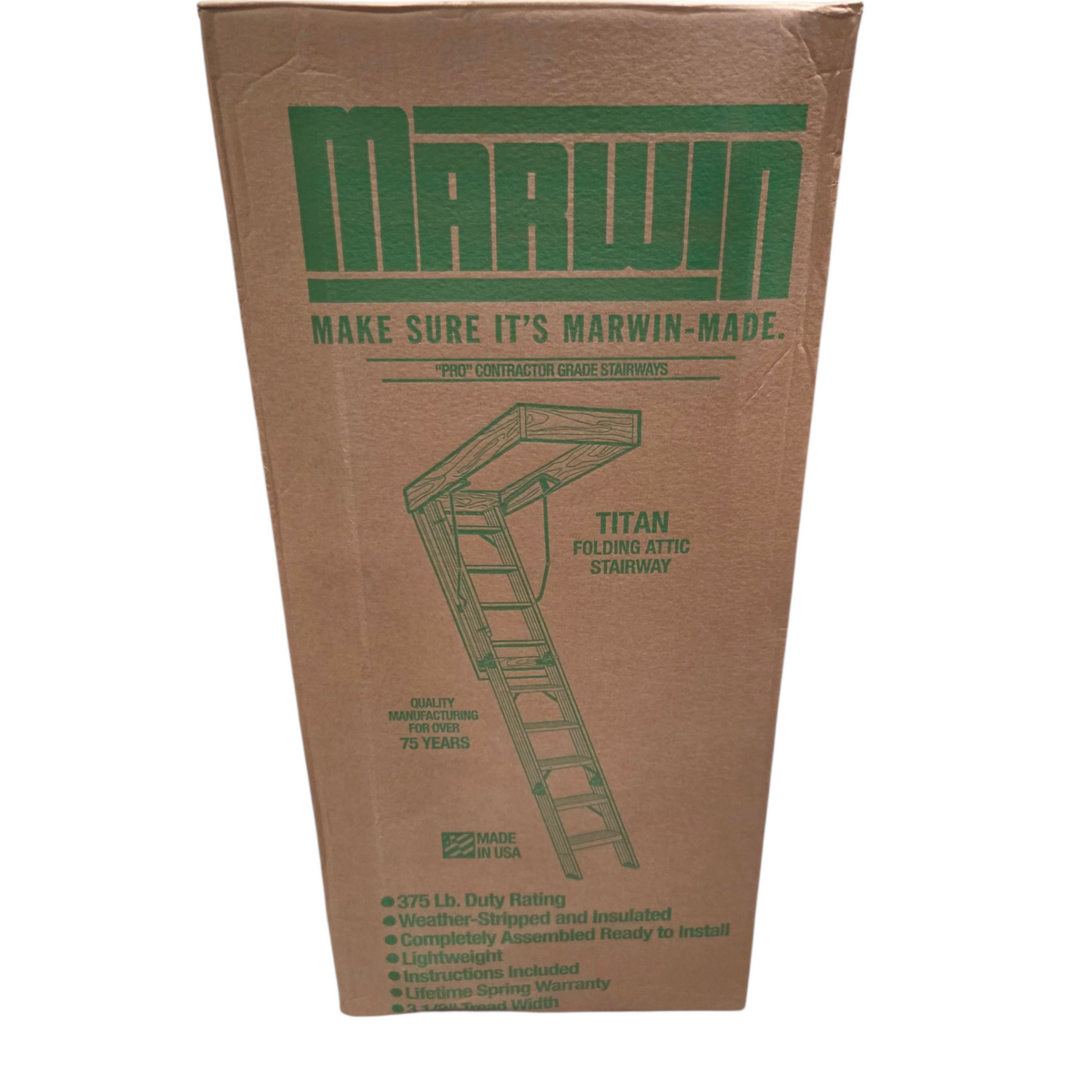 Marwin Titan, Folding Attic Stairway (S2554) - 25-1/2" X 54" Ceiling O ...