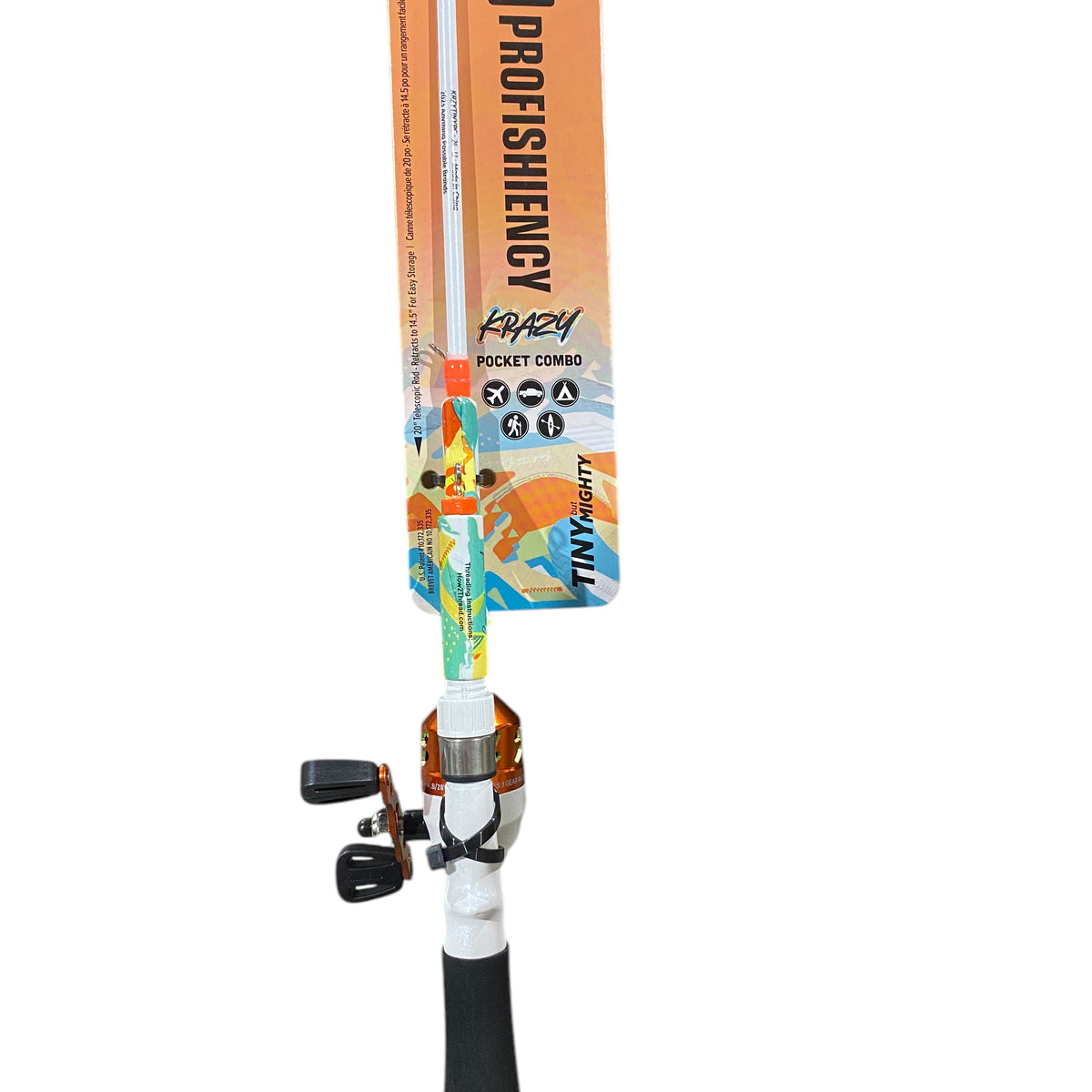 ProFISHiency, Krazy, Tiny, Pocket, Combo, 14.5", Fiberglass, Spincast ...