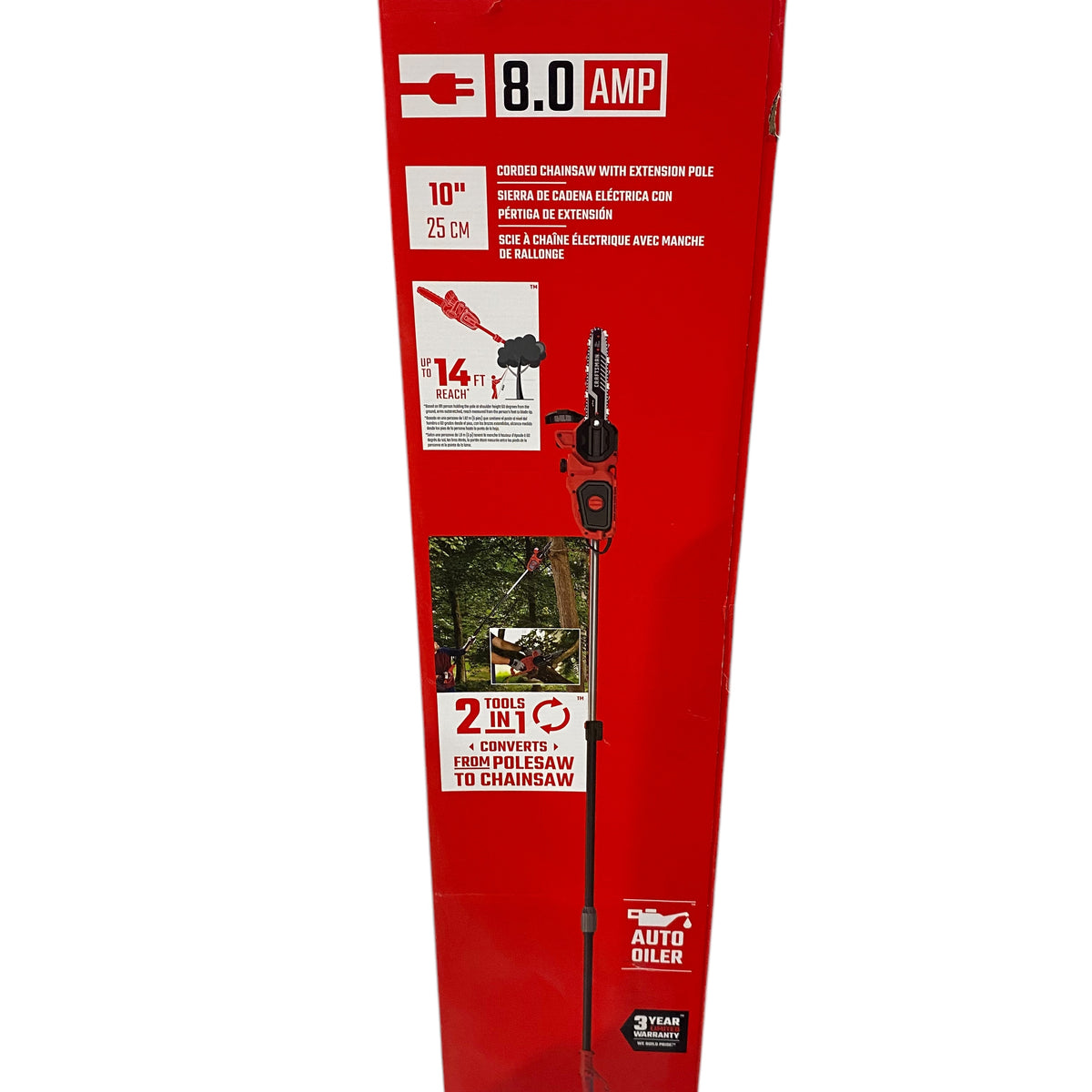 Craftsman, CMECSP610, 10 in., Electric, Chainsaw, Pole Saw, Combo ...