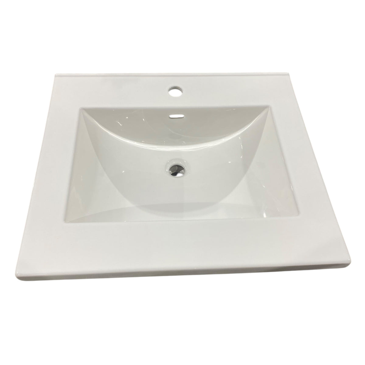 White, Ceramic, Bathroom Sink, 25"x22" – Freeman Liquidators