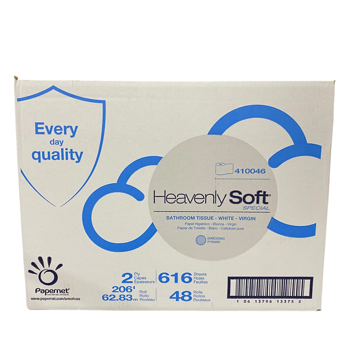 Papernet, 410046, 2-Ply, Bath Tissue, 616 sheets/Roll, 48 Rolls/Case ...