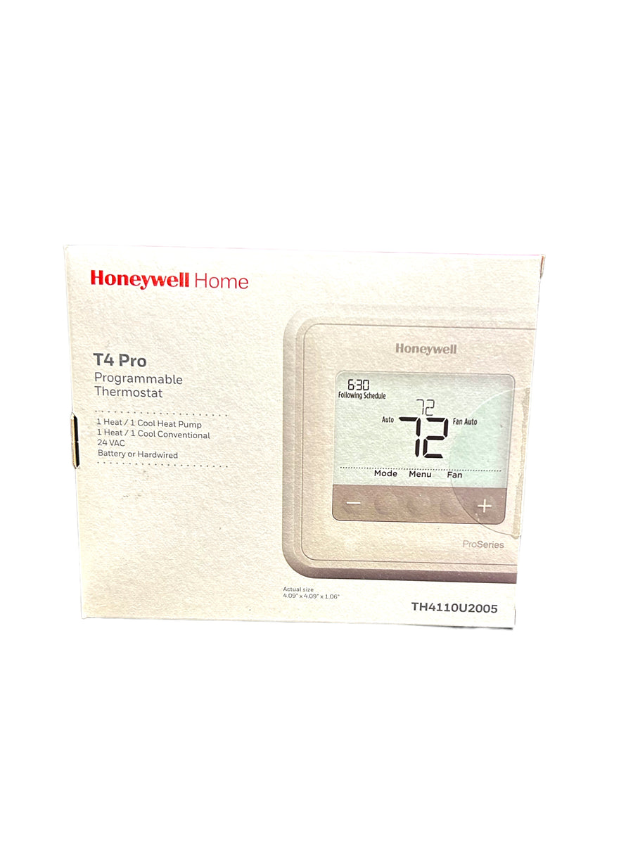 Honeywell Home, Eagle Air, TH411OU2005, T4 Pro, Programmable Thermostat ...