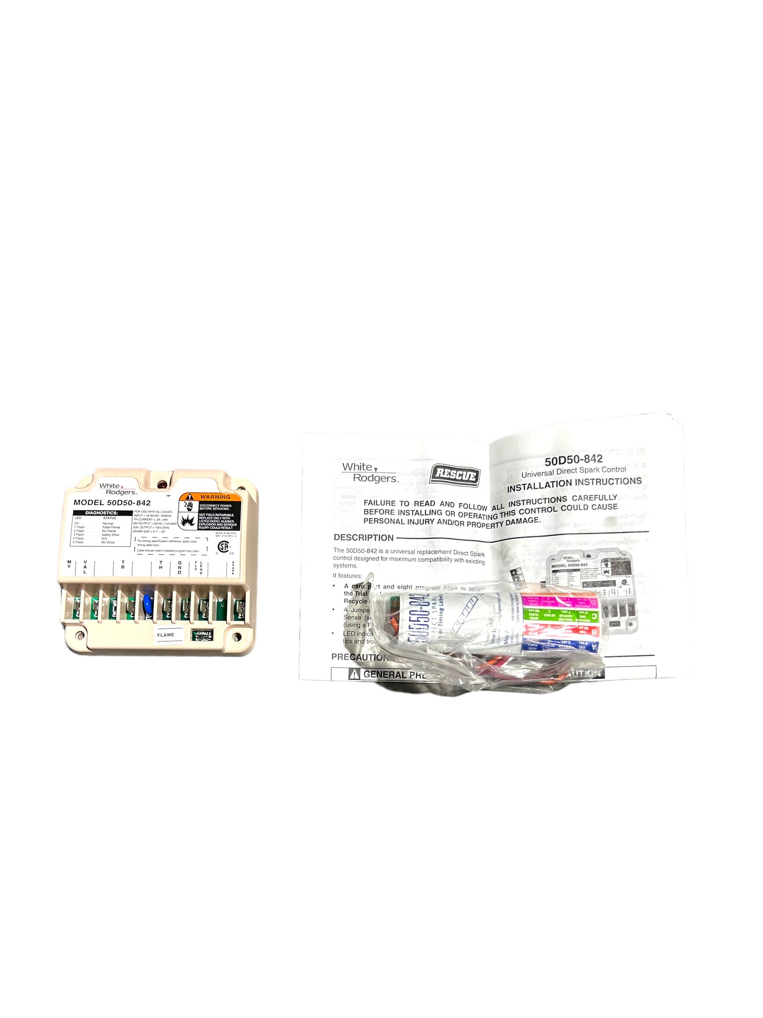 White Rodgers, 50D50-842, Universal, Direct Spark, Spark Ignition ...