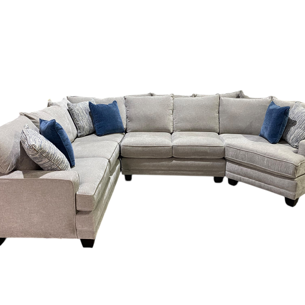 Kennedy 4 Piece Pop Silver Sectional - IN STORE PICKUP ONLY – Freeman ...
