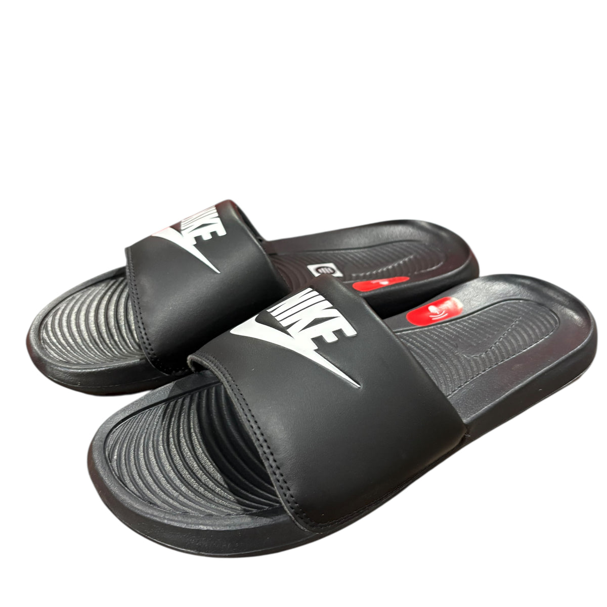 Nike, Victori One, Men's, Slides, Black/White, Size 9 – Freeman Liquidators