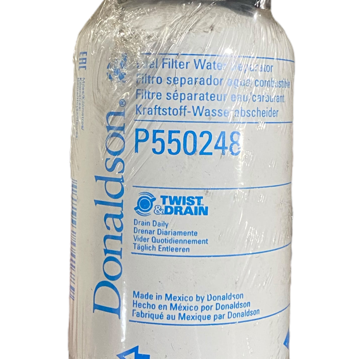 Donaldson, P550248, Spin On, Twist & Drain, Water Seperator, Fuel Filt ...