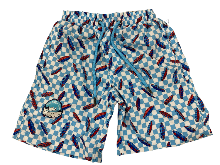 Beach Bros., Boys, Quick Dry, Swim Trunk, Blue/Checkered – Freeman ...