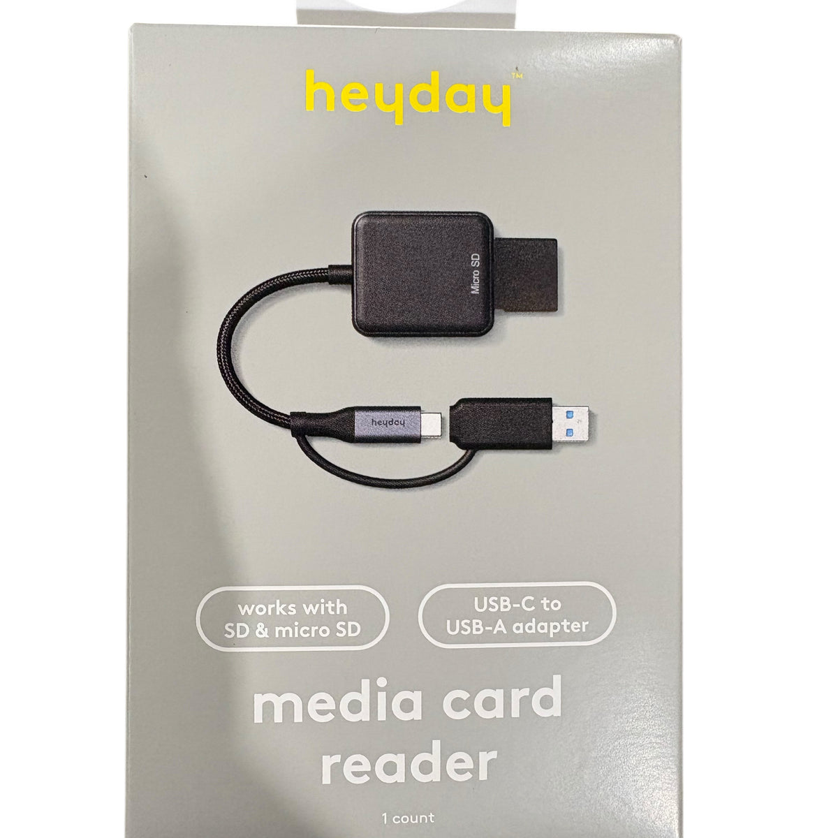 Heyday, 90MB/s Card Reader, USB, USB-C Connectivity, Black – Freeman ...
