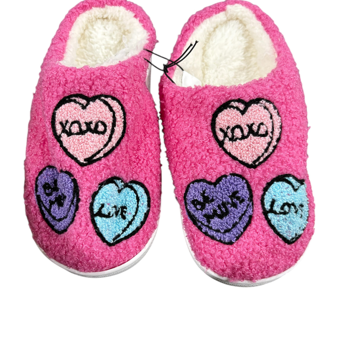 Sole Mates, Pink Candy Heart Slippers – Freeman Liquidators