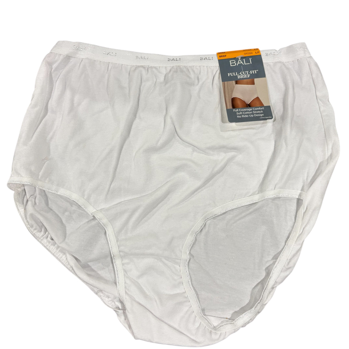 Bali, Full Cut Fit, Cotton, Brief, White, Large – Freeman Liquidators