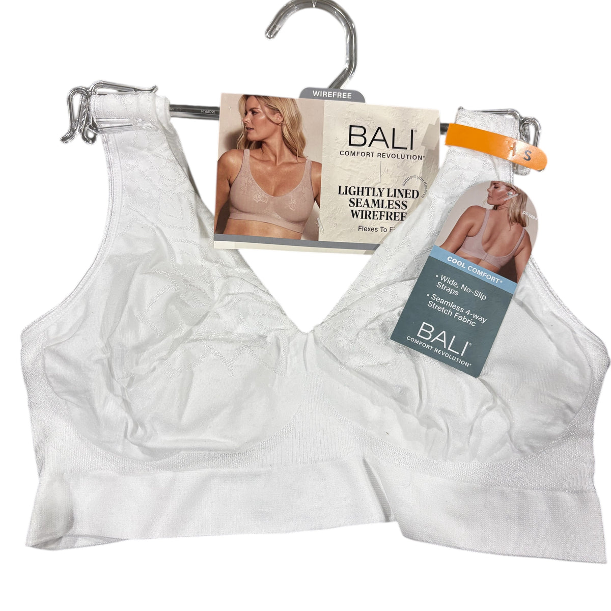 Bali, Lightly Lined, Seamless, Wirefree, Bra, White – Freeman Liquidators