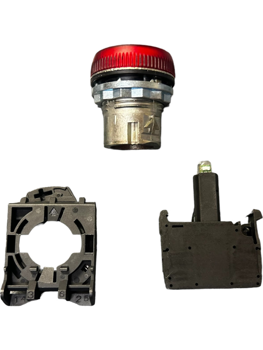 Allen-Bradley, 800FM-P4PN3R, 22mm Pilot Light, RED, Integrated LED ...