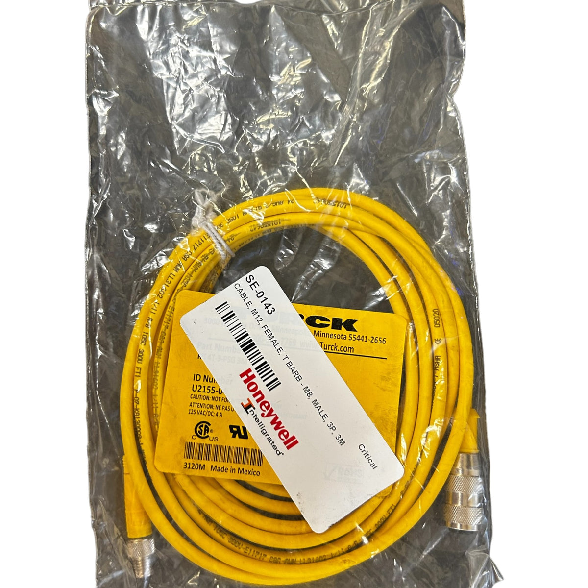 Turck, RK 4T-3-PSG 3M, Double- Ended Cordset - NEW IN ORIGINAL PACKAGI ...