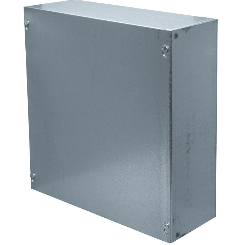 12124SB, NEMA 1 Steel Junction Box Enclosure with Screw Flat Cover ...