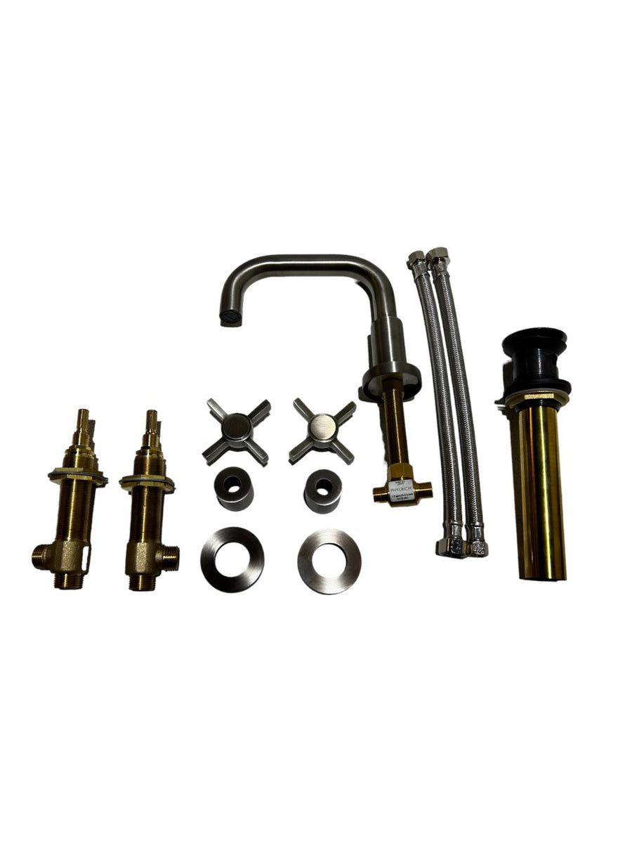 Phylrich D139-15A Basic Three Hole Low Spout Widespread Bathroom Faucet ...