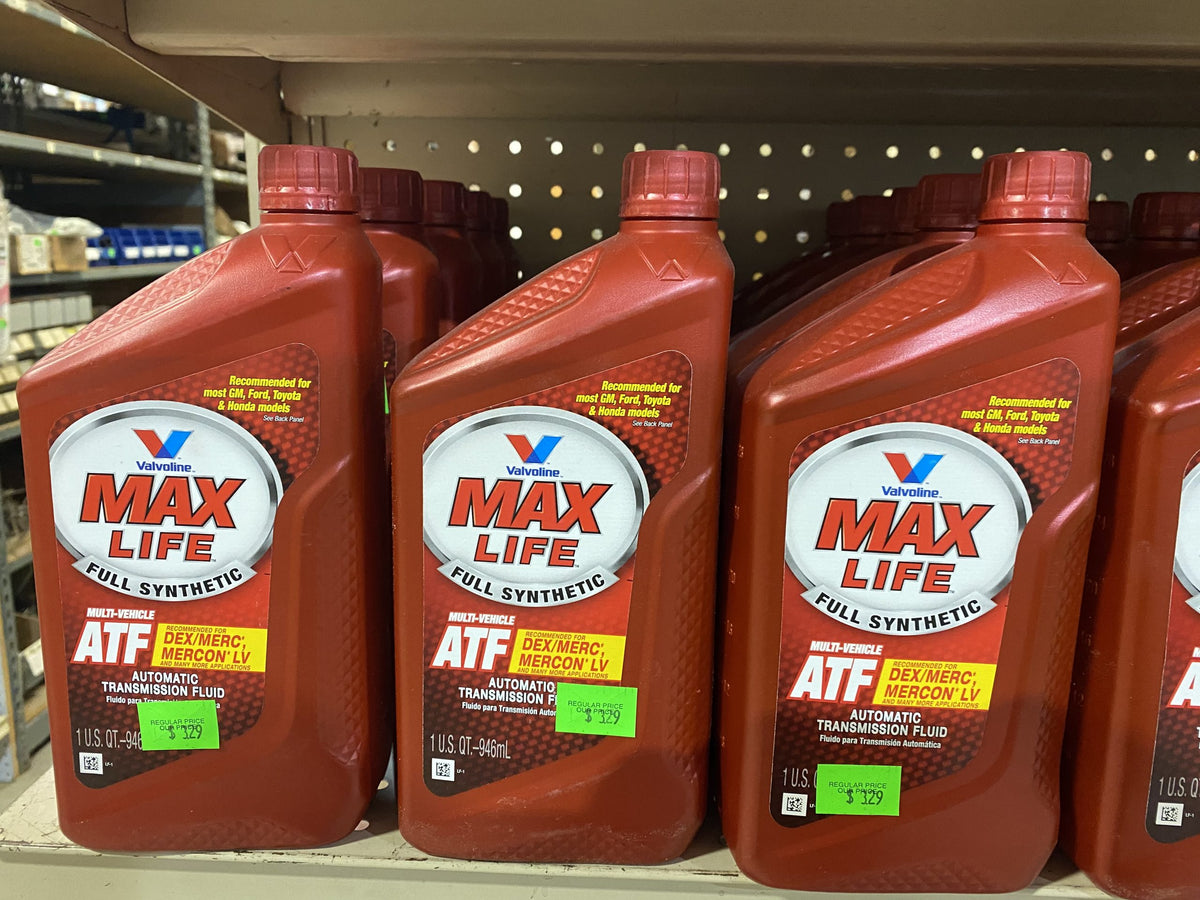 VALVOLINE MAX LIFE AUTOMATIC TRANSMISSION FLUID 1 QUART. FULL SYNETHIC ...