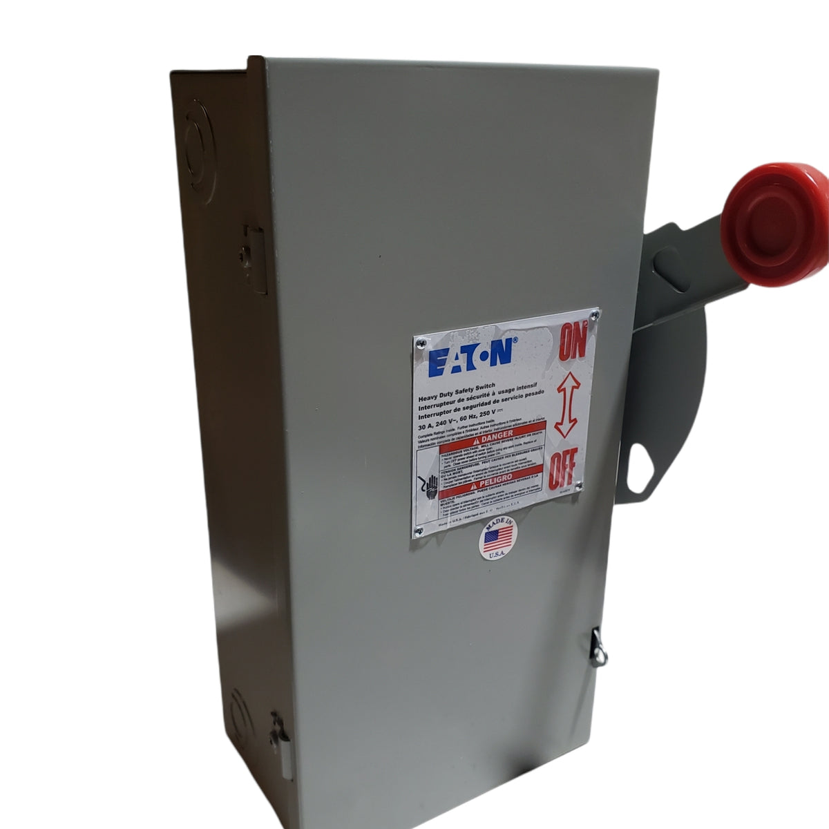 Eaton DH221NGK Safety Switch, 30A, 2P, 240V/250VDC, HD Fusible, NEMA 1 ...