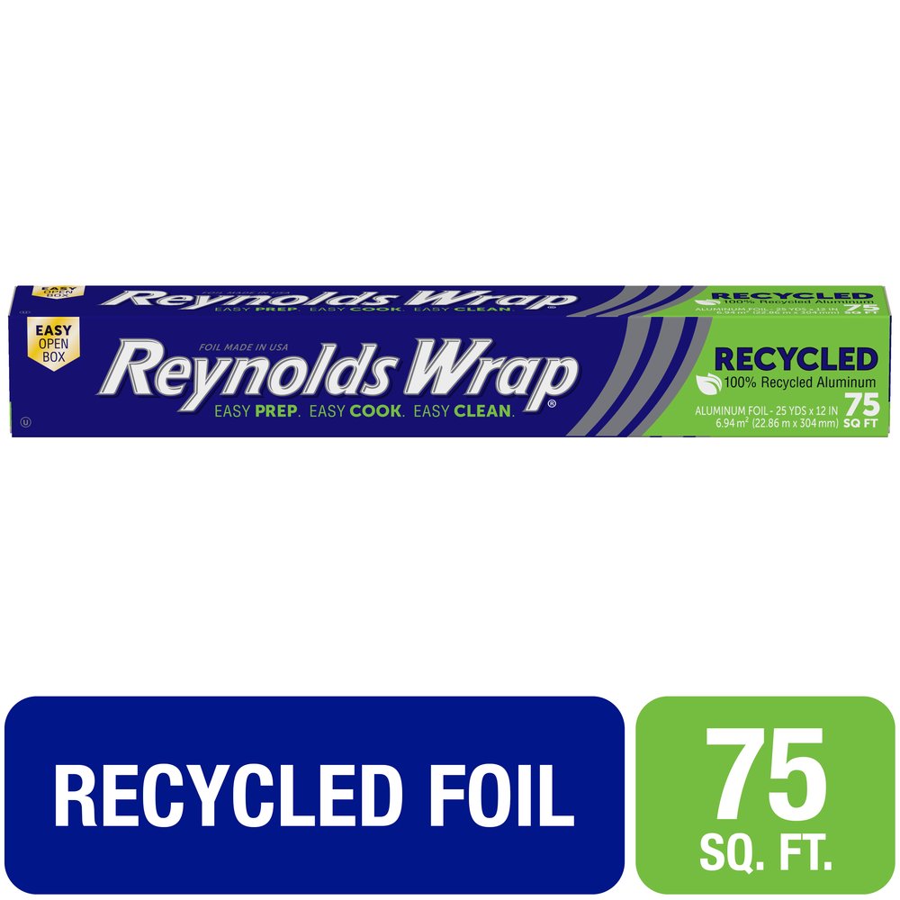 Reynolds Wrap Aluminum Foil, 100% Recycled, 75 Square Feet STORE PICKUP ...